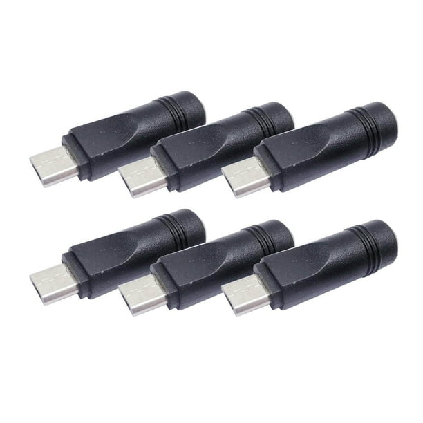 5Pieces DC Power Micro USB 5 Pin Connector DC Adapter Male to 5.5x2.1mm ...