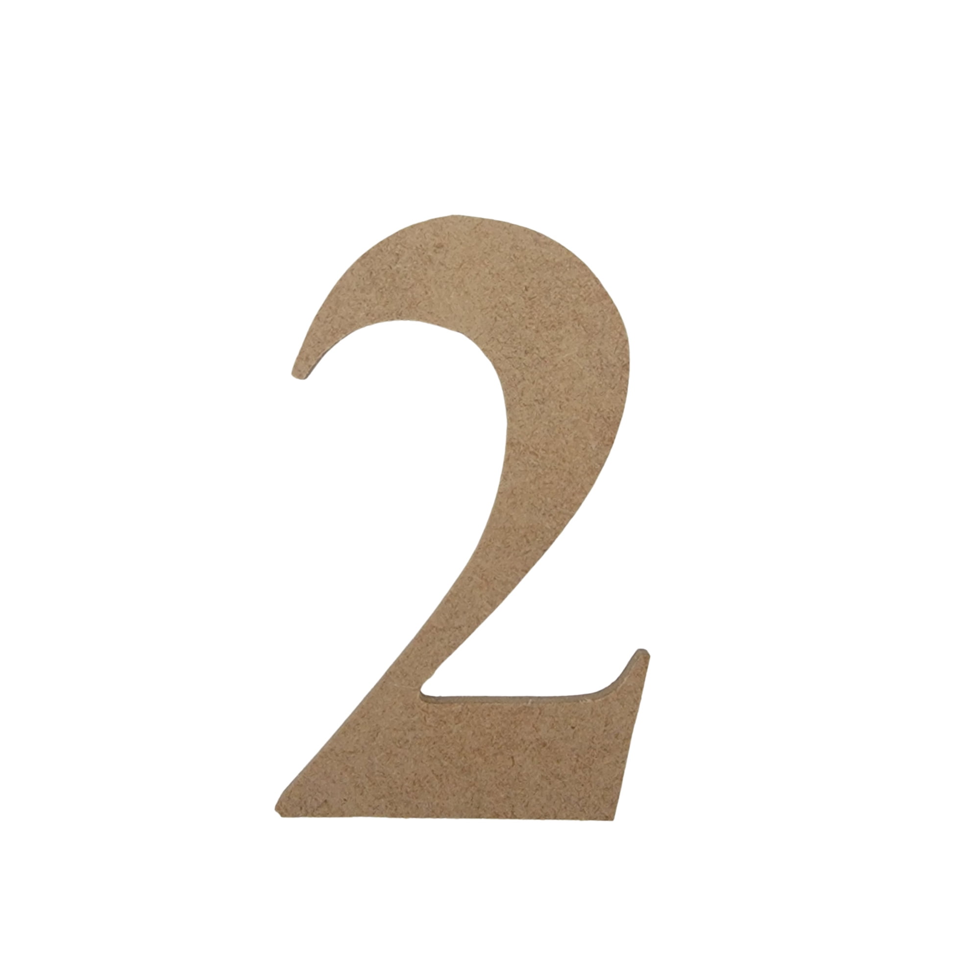 Wooden Number Unfinished, Times Font, Craft Cutout - Walmart.com