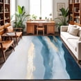 Abstract Marble Texture Area Rugs 5x8ft Gradient Mountain Green Forest ...