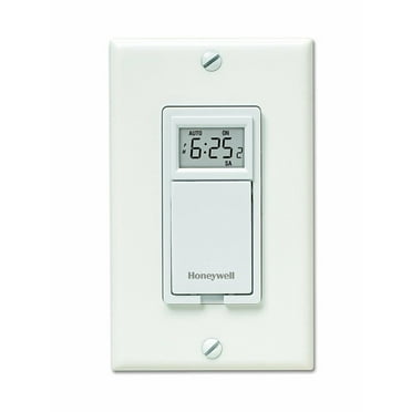 Honeywell Home RPLS740B1008 Econoswitch 7-Day Programmable Light Switch ...