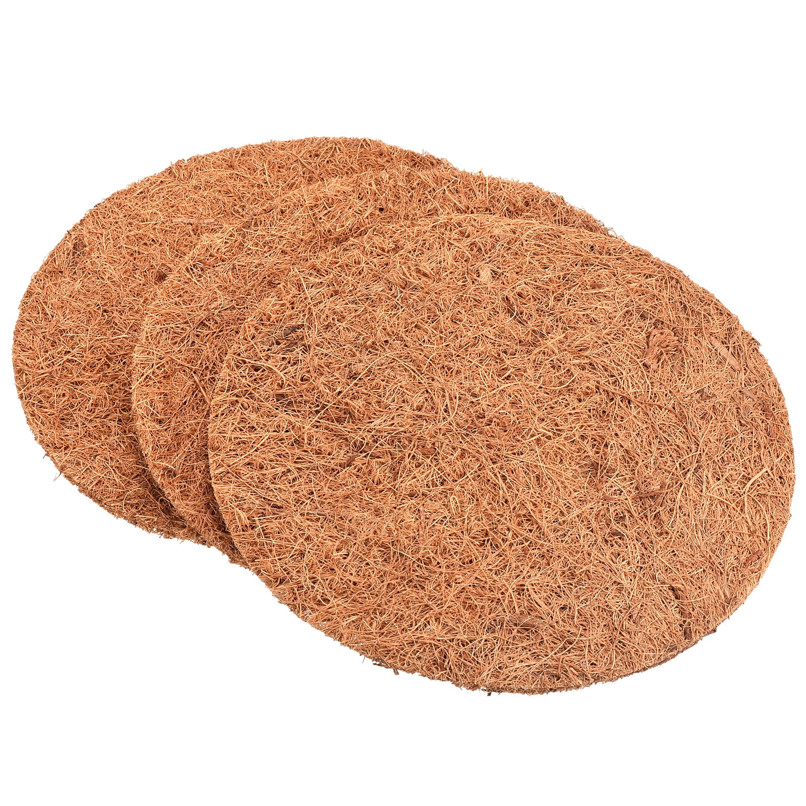 Uxcell 8" Round Coconut Fiber Mulch Ring Thick Mat Tree Protector Root ...