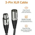 3 Pin XLR Male to Female Microphone Cable XLR Audio Cable Guitar Mixer ...