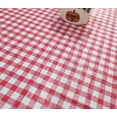 AF4760-014 Red and White Checkered Vinyl Tablecloth with Flannel ...