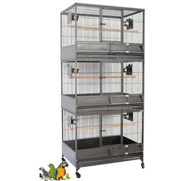 A and E Cage Co. Sanibel Triple Stack Cage-Black - Walmart.com