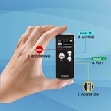 RONY 32GB Digital Voice Recorder MP3 Player for Lectures, Interviews - Mini Portable Dictaphone ...