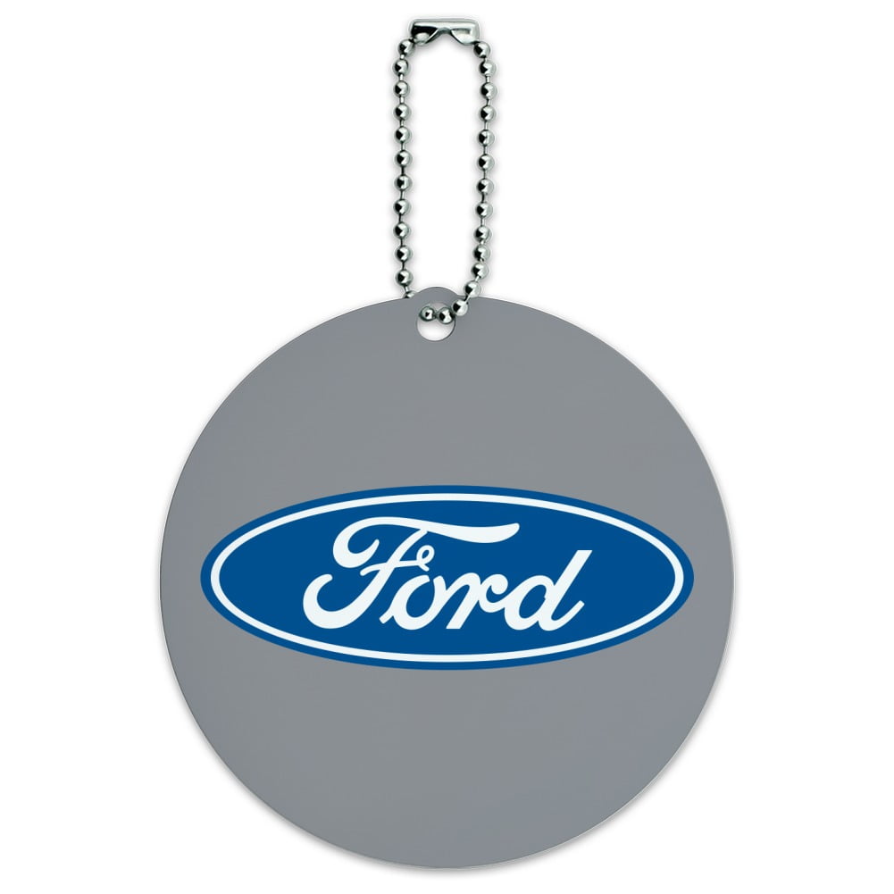 Ford Motor Company Blue Oval Logo Round Luggage ID Tag Card Suitcase ...