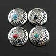 5 Pcs Wedding Buttons Imitation Turquoises Buttons 25mm Round Flower ...