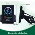 24V-60V M7C-2 E-Bike LCD Colorful Display Meter SM Connection Plug ...