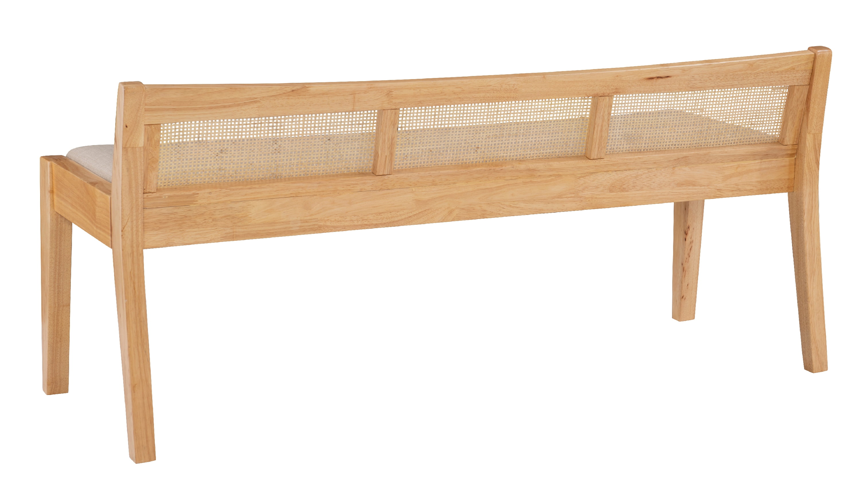 Wood and cane bench store