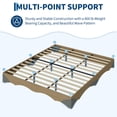 California King Wood Platform Bed Frame with Wave Edge Design, Sturdy ...