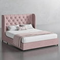4 EVER WINNER Queen Size Bed Frame, Pink Queen Bed Frame, Modern ...