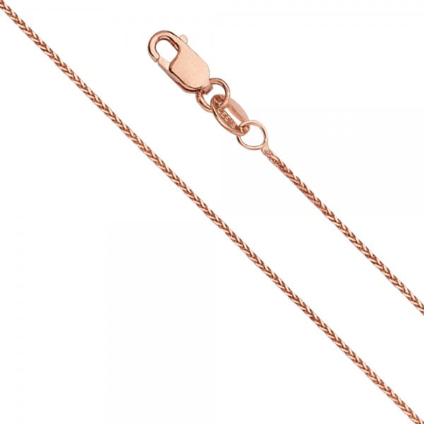 14K Gold Pink 0.9mm 8DC RD Wheat Chain 020 : 18" - Walmart.com