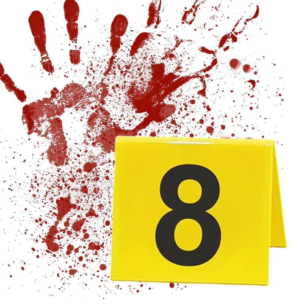 Marcador Número Evidencia Escena Del Crimen Acrílico para Juegos Fiesta ...