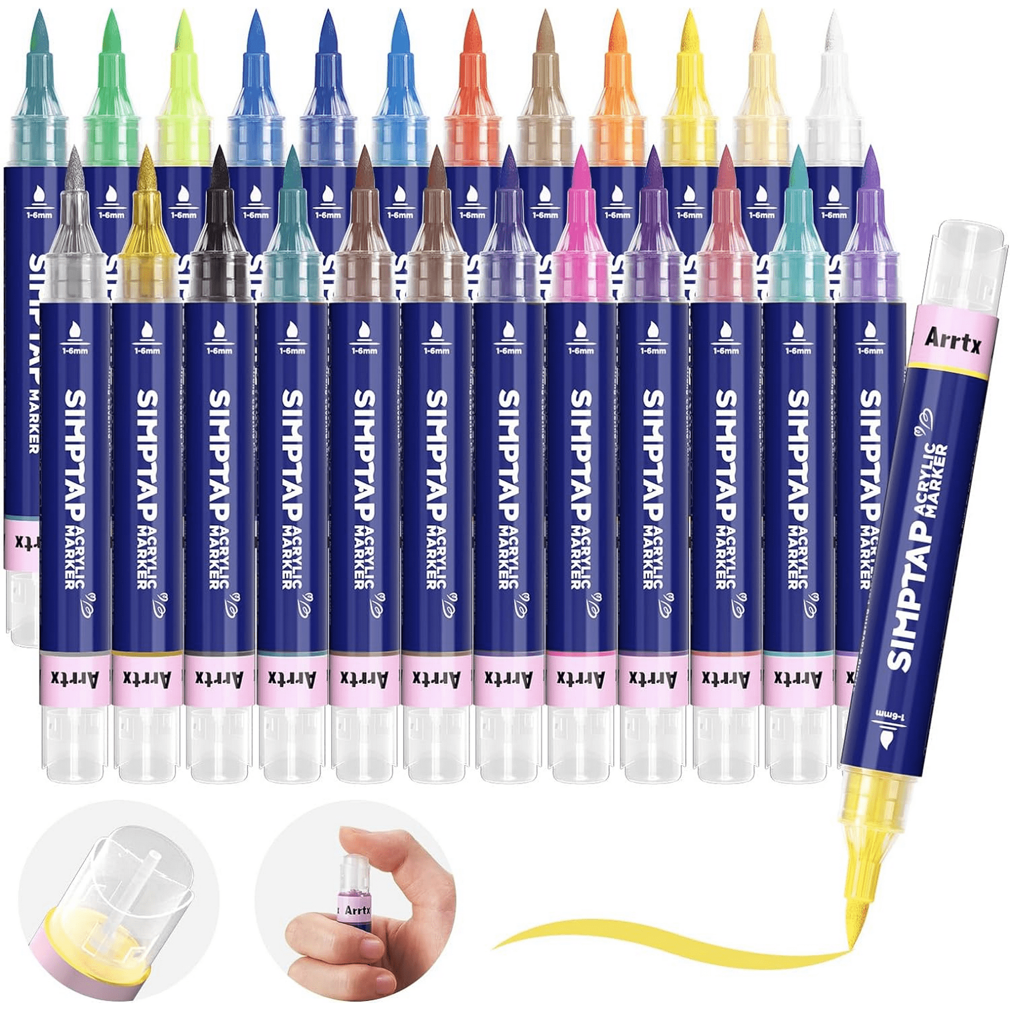 Click here for Arrtx Markers  Set Of 24 Colors Acrylic Paint Pens... prices