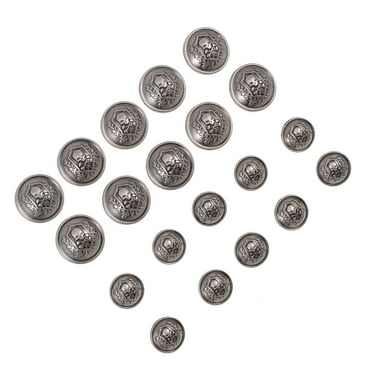 20pcs 1Inch Brass Flat Round Buttons Metal Buttons with Shank for ...