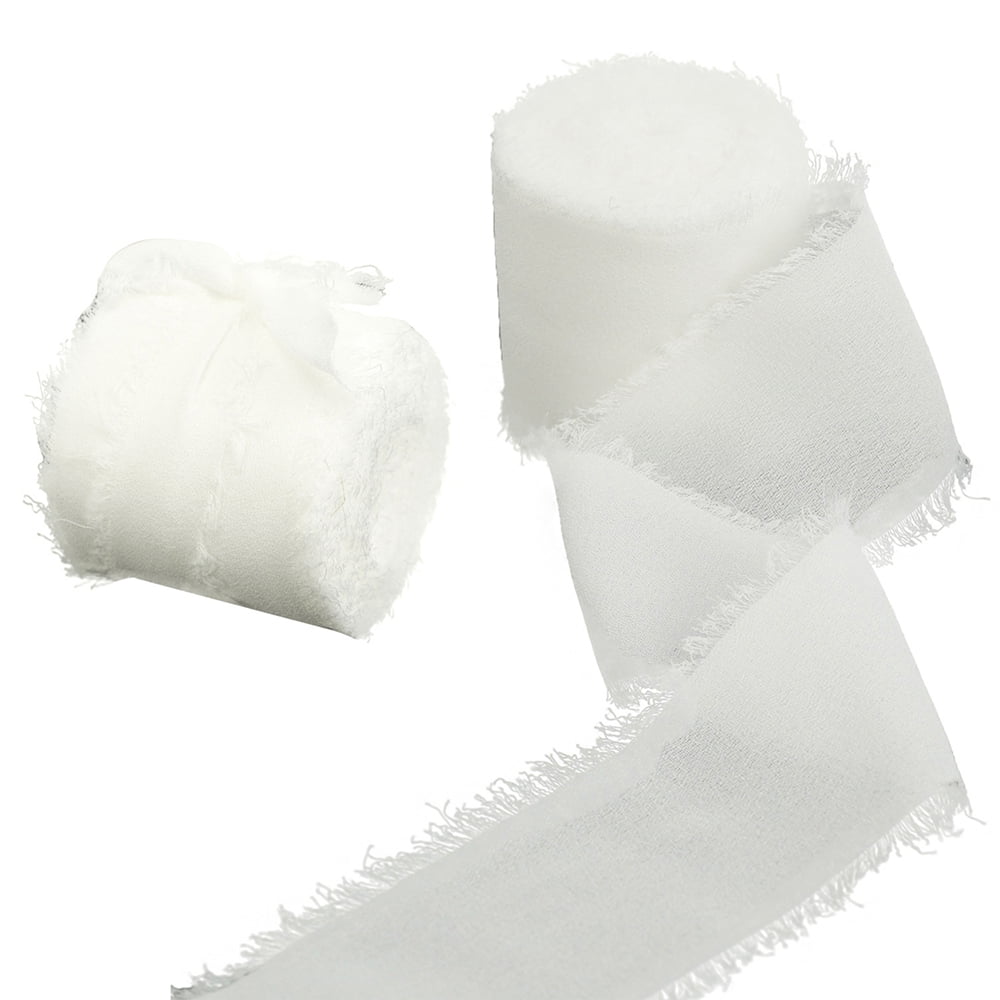 Chiffon Ribbon Fringe Silk Ribbon Handmade Ribbon Frayed Edges Ribbon ...