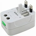 Travel Adapter, Universal All-in-one Worldwide International Travel Plug Converter-USA EU AUS/NZ ...