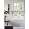 Spring Coastal Sheer Kitchen Tier Curtains 24 Inch Length, Eucalyptus ...