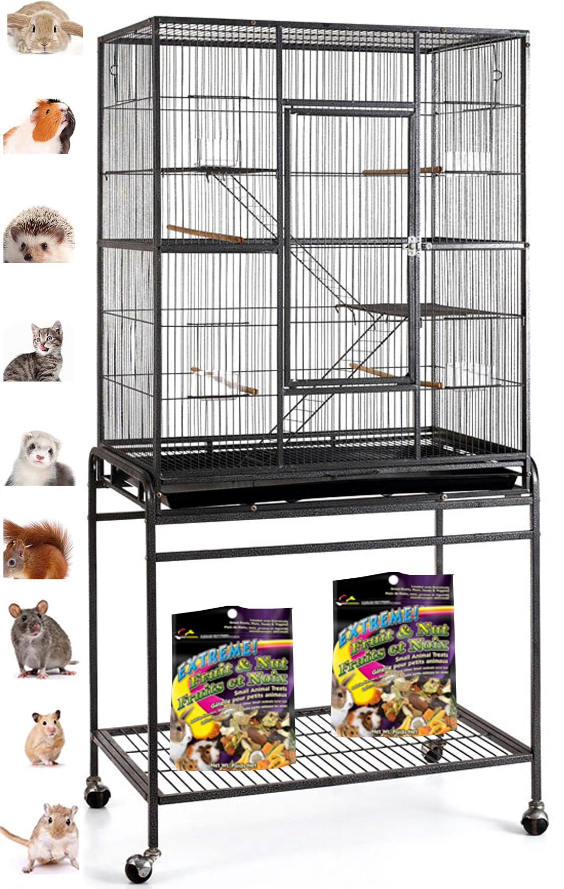 54" LARGE Deluxe 3-Level Small Animal Critter House Habitat Cage With ...