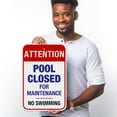 Pool Closed for Maintenance, No Swimming Sign, Pool Sign, - Walmart.com