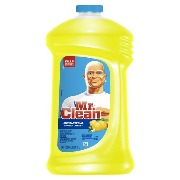 Mr. Clean Antibacterial Multi-Surface Cleaner, Summer Citrus, 40 fl oz ...