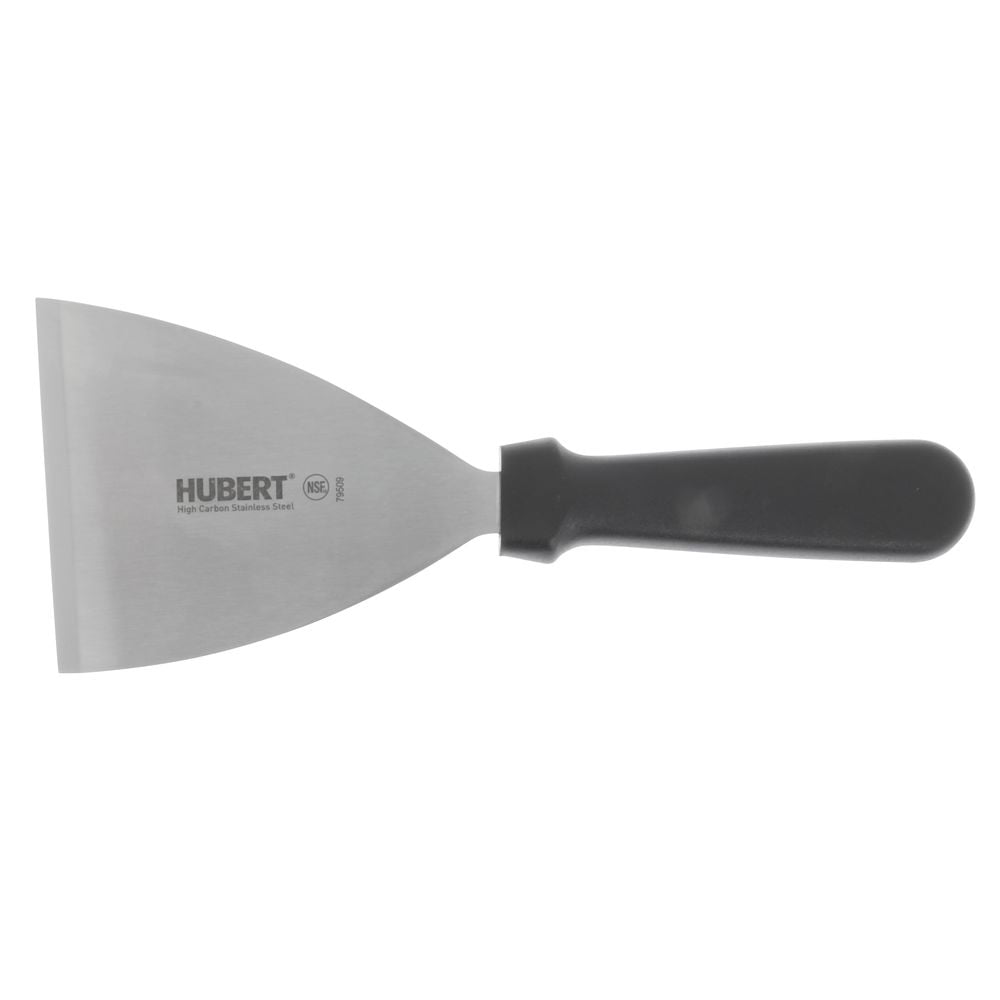HUBERT® Pan Scraper with Black Plastic Handle Stainless Steel - 4 1/2"L ...