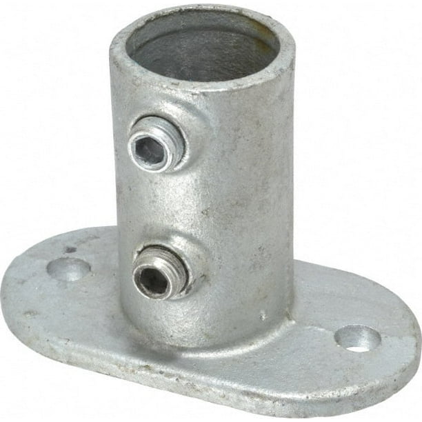 PRO-SAFE 1-1/4" Pipe, Railing Flange, Malleable Iron Flange Pipe Rail ...