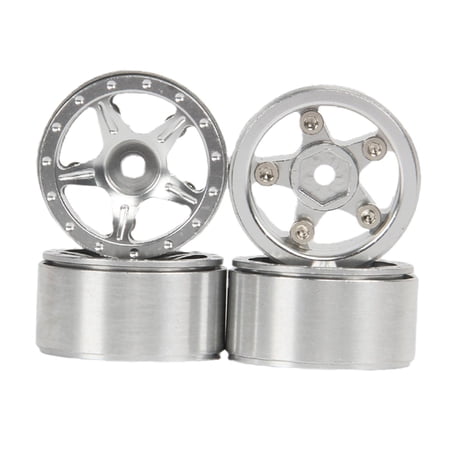4x RC Car Metal Wheel Rim Wheels Hub for 1/24th Model SCX24 | Walmart ...