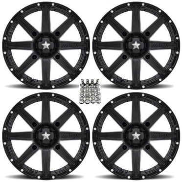 "MSA M12 Diesel Gloss Black ATV Wheels/Rims 14"" for Honda Foreman ...