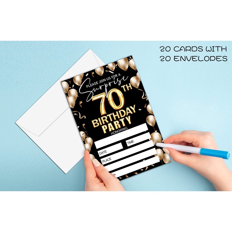 Surprise 70th Birthday Party Invitations