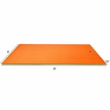 Gymax Large 12' x 6' Swim Floating Water Pad Mat, 3-Layer Foam Island ...