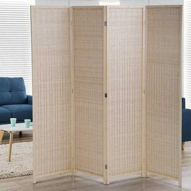 NiamVelo 4 Panel Room Dividers Folding Privacy Screen, Freestanding ...