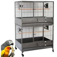 A and E Cage Co. 32"x21" Double Stack Flight Cage - White - Walmart.com