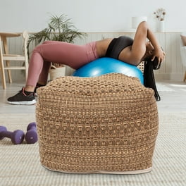 Coral pouf ottoman store