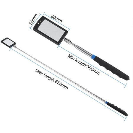 Tool Mirror, Led Lighted Flexible Telescoping Inspection Mirror, 360 ...