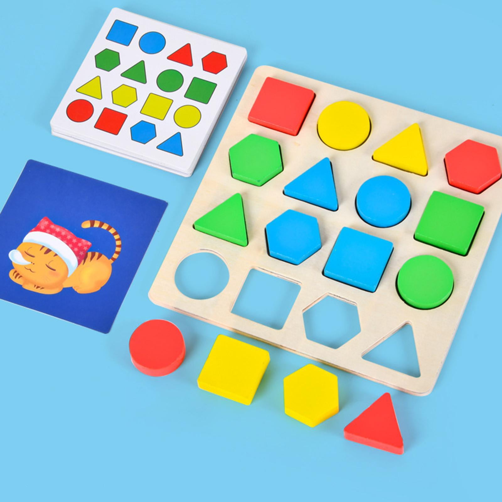 Wooden Race Game Sorting Toy Shape Puzzle Educational Colorful Shape ...