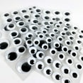 Hello Hobby Black & White Adhesive Stick On Googly Eyes for Crafts, 119 ...
