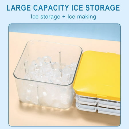 Birdeem Ice trays for freezer with lid plastic, Ice Making Ice Box With ...