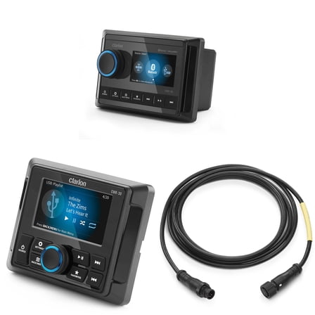 Clarion M303 Marine Single-DIN In-Dash CD/USB/Bluetooth Receiver with ...
