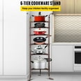 VEVR 6-Tier Cookware Stand, Carbon Steel Multi-Layer Pot Rack, 61-inch ...