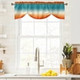 Bohemian Gradient Blue Tie Up Valance Curtains Modern Minimalist Red ...