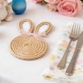 LEWEEN Easter Bunny Rope Craft Heat Insulation Mat, Cotton Yarn Drink ...