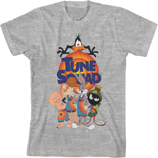 Space Jam 2: A New Legacy Tune Squad Grey Youth Boys Short Sleeve T ...