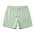 COSFO Summer Mens Swim Trunks with Compression Liner Casual Striped ...