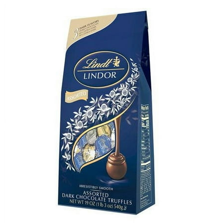 Lindt LINDOR Assorted Milk, Dark, White Chocolate Truffles Gift Box, 8. ...