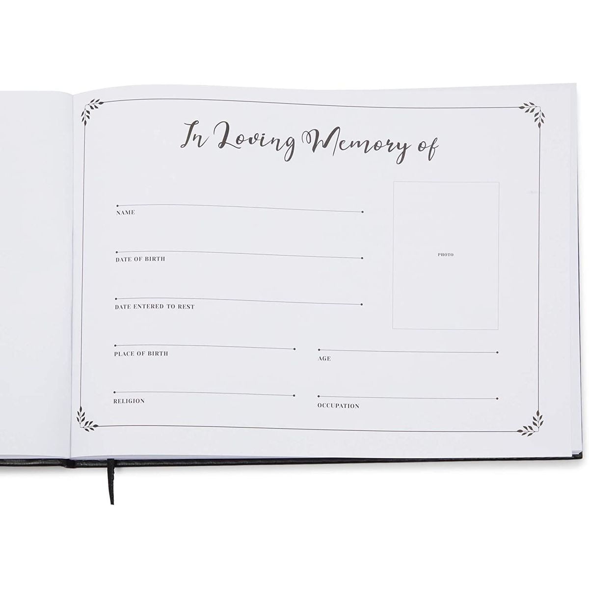 Stationery Funeral Guestbook Template Sign Violet Floral Guest Book ...