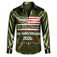 250 Anniversary USA Polo Shirt Patriotic Independence Day Long Sleeve ...