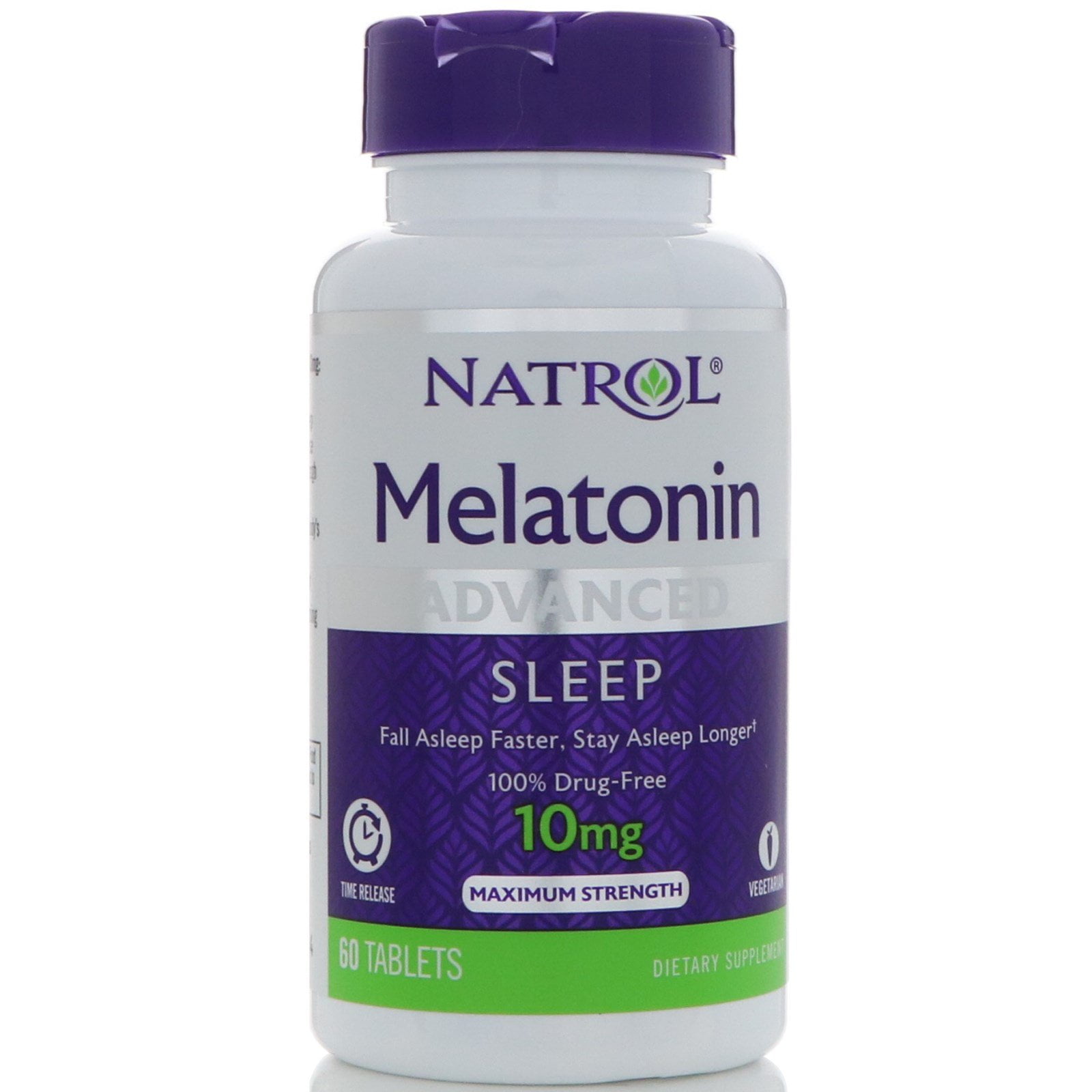Natrol, Melatonin, Advanced Sleep, Time Release, 10 mg, 60 Tablets(pack ...