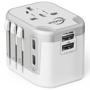 Universal World Travel Adapter Converter Wall Charger US UK AU EU Power ...