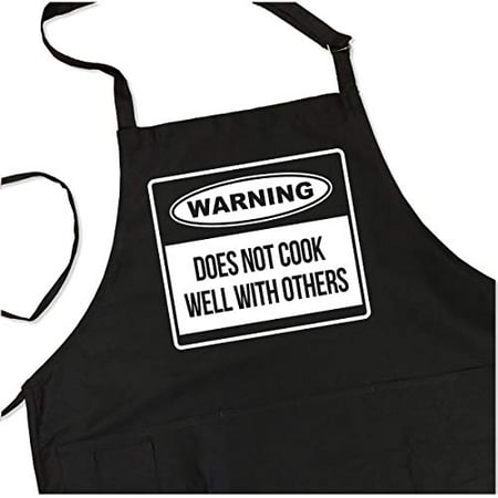ApronMen - Warning Does Not Cook Well With Others Apron - 1 Size Fits ...